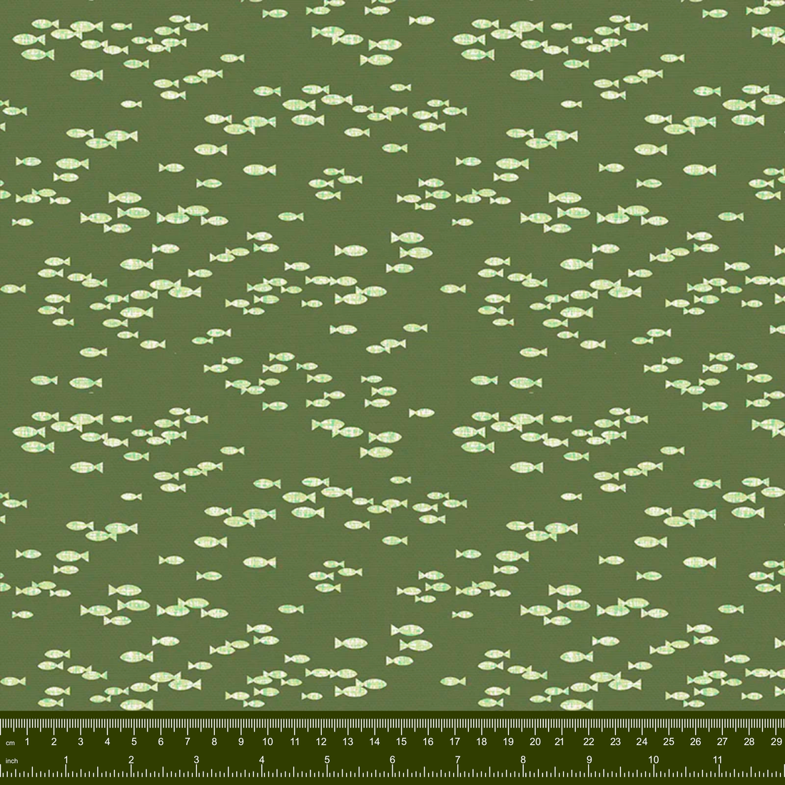Bargain Basement Fabric - Fish Hope - Little Fish (Green) by PBS Fabri ...