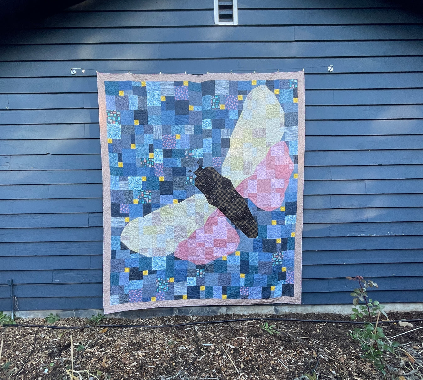 Art Quilt - Death Moth - Test Sew #1 – RoseCityOriginals